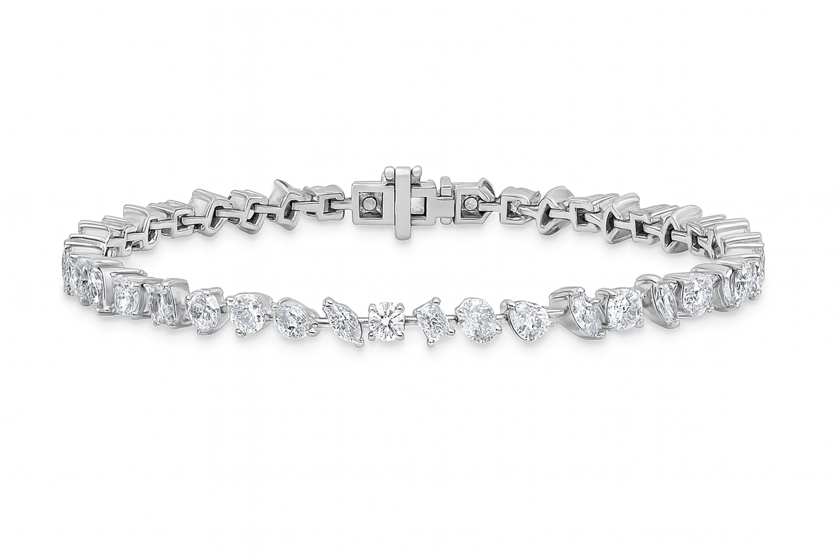 Lab-Grown Diamond Multi Shaped Tennis Bracelet | Jacob Mercari