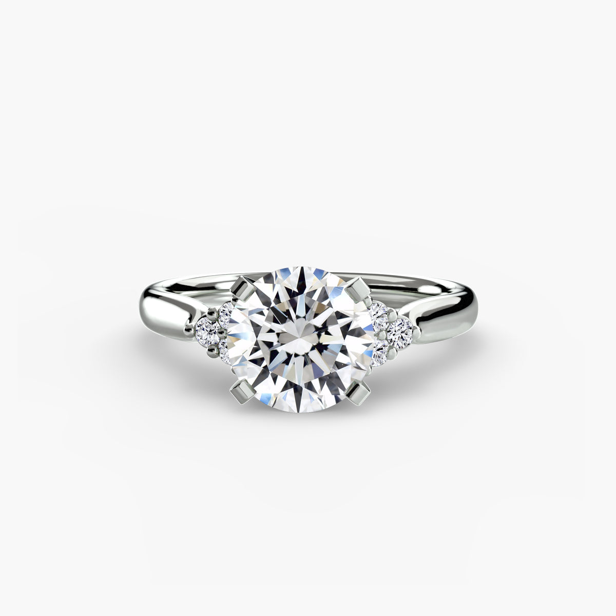 Radiant Orbit Sides Lab-Grown Diamond Engagement Ring | Jacob Mercari ...